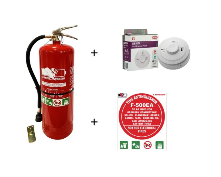 Lithium-Ion Battery Fire Extinguisher | 9 Litre + Alarm and Sign Bundle ...