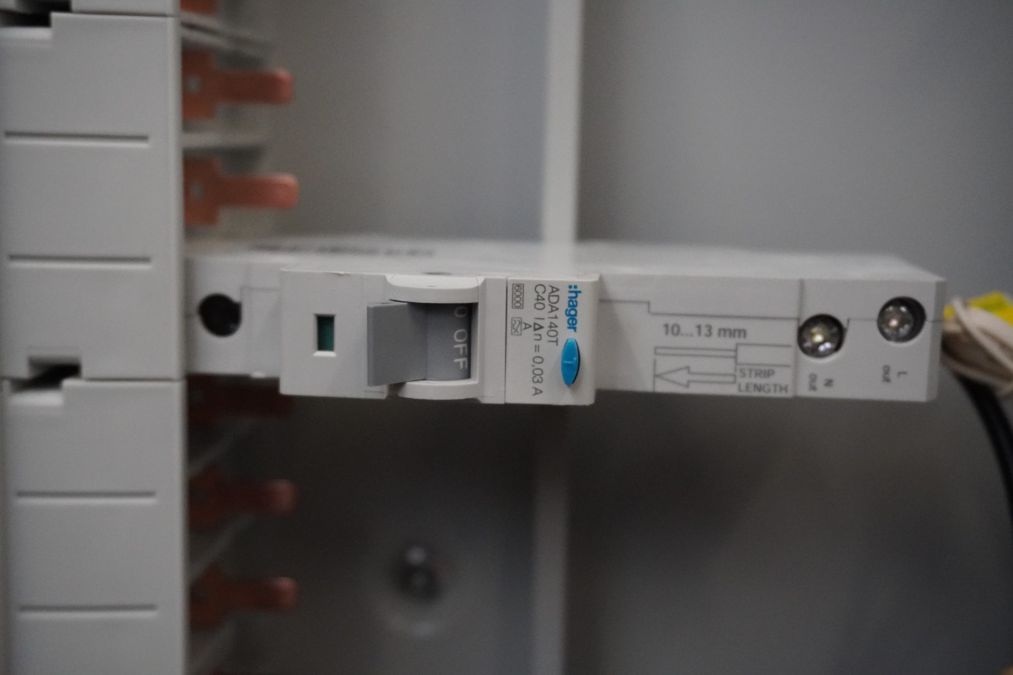 Hager 40A 1P+E Single Phase RCBO | Chassis | EVSE NZ