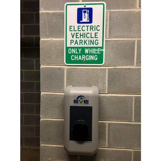 Electric Vehicle Parking While Charging Sign | EVSE NZ